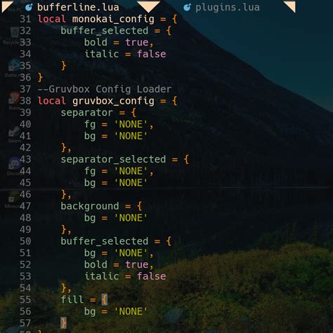 My Bufferline Highlights Config Is Right In The Image How To Get Rid