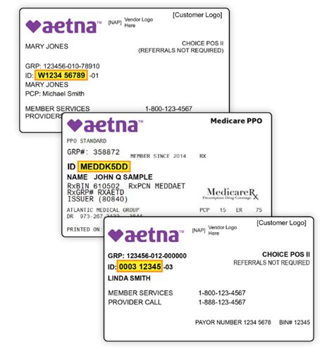 Aetna Insurance Card