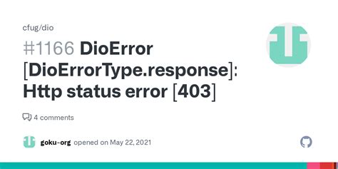 Dioerror Dioerrortyperesponse Status Error 403 · Issue 1166 · Cfugdio · Github