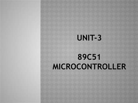 8051 Architecture In Unit 3 For Mpmc Pptx
