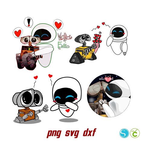 Wall E And Eve Svg Love Wall E Svg Wall E Png Wall E And Eve Png Wall E Shirt Diy Svg