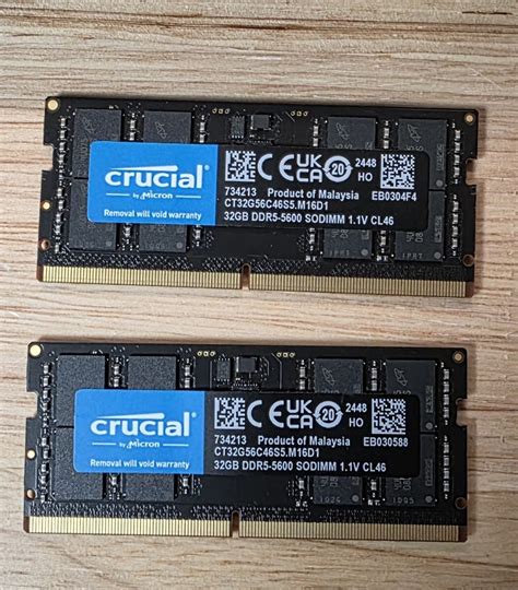 Yahooオークション 中古 Crucial Ddr5 32gb × 2 64gb Ddr5 5600