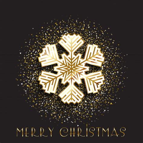 골드 반짝이 배경에 크리스마스 눈송이 Eps Uidownload
