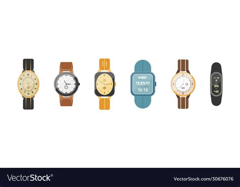 Set Clocks Royalty Free Vector Image VectorStock