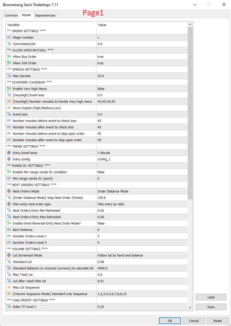 SETUP EA Boomerang Semi Auto MT TraderTops