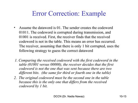 Data Link Layer Error Detection Ppt