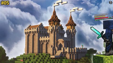 I Built A Mountain Castle In Minecraft Survival Youtube