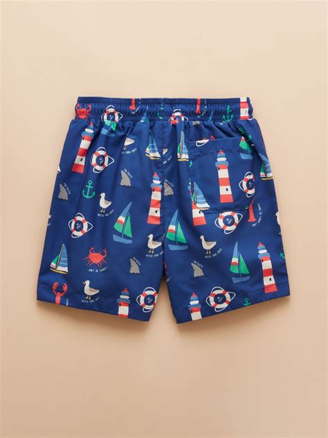 Ocean Blue Printed Swim Shorts Joules