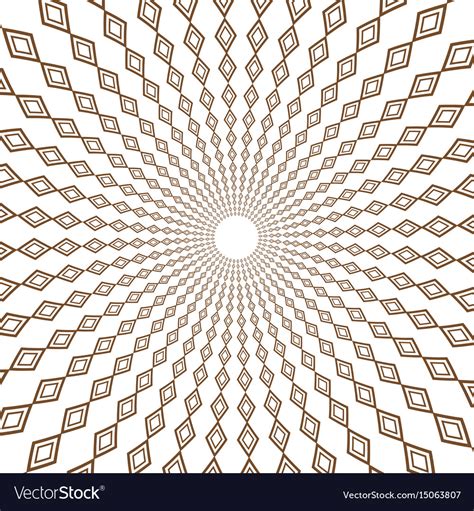 Round Seamless Pattern Geometric Abstract Vector Image