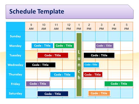 Schedule Template For Powerpoint Pptx PowerPoint Presentation PPT