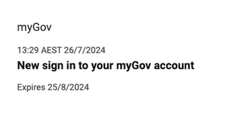 Signs Into Mygov You Have A New Message In Your Mygov Inbox The