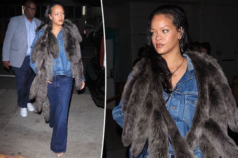 Rihanna Triples Down On Denim With 4300 Purse For La Dinner Date