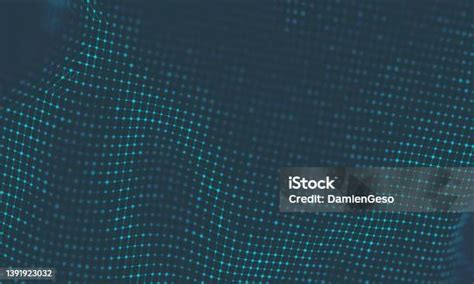 추상적 인 음악 배경 빅 데이터 파티클 흐름 시각화 과학 인포그래픽 미래 일러스트레이션 음파 사운드 시각화 3차원 형태에 대한 스톡 벡터 아트 및 기타 이미지 Istock