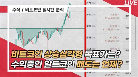 비트코인 상승삼각형 목표가는 수익중인 알트코인 매도는 언제┃비트코인┃주식┃코스피┃코스닥┃선물마진거래┃가상화폐 Youtube