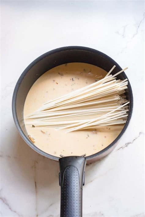 Creamy Udon Soup With Mushrooms And Tofu