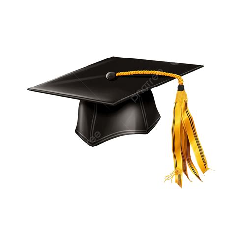검은 졸업 모자 노란색 술 Png 파일 축하 졸업 모자 눈금 Png 일러스트 및 이미지 에 대한 무료 다운로드 Pngtree