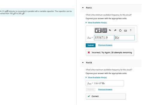 Solved A 2 0mH Inductor Is Connected In Parallel With A Chegg Com