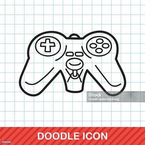 Game Controller Doodle Stock Illustration Download Image Now Brand Name Video Game Computer