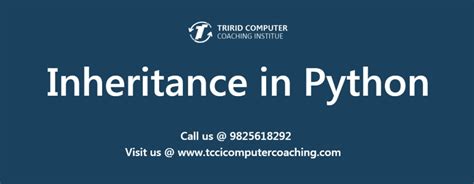Inheritance In Python Tccicomputercoaching
