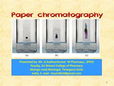 Paper Chromatography Ppt