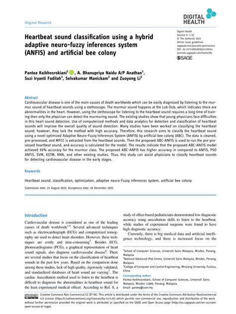Pdf Heartbeat Sound Classification Using A Hybrid Adaptive Neuro