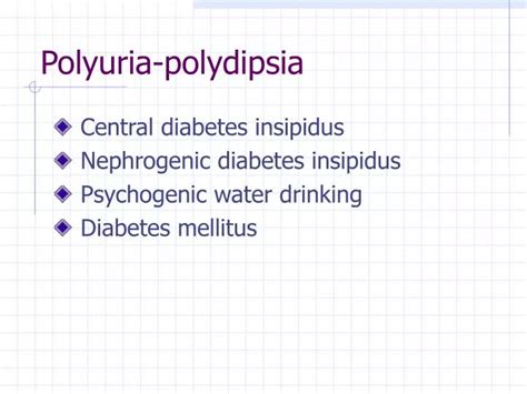 Ppt Polyuria Polydipsia Powerpoint Presentation Free Download Id 2947875