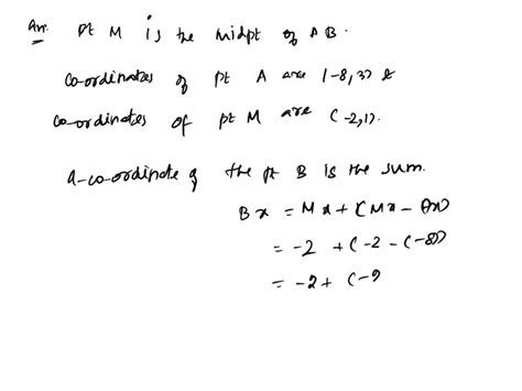 solved texts point m is the midpoint of point a and point b find the