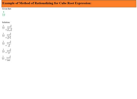 Method Of Rationalization Hubpages