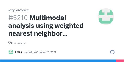 Multimodal Analysis Using Weighted Nearest Neighbor Analysis · Issue