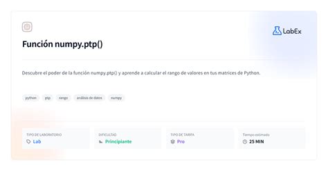 función numpy ptp labex