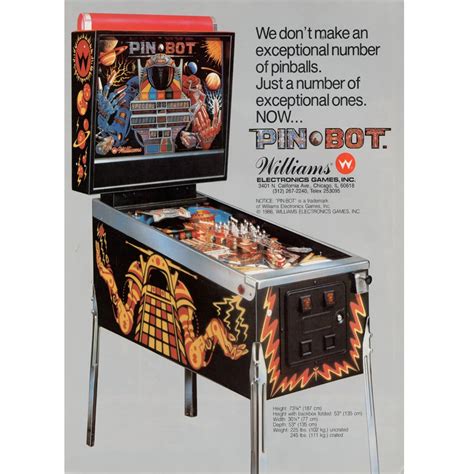 Pin Bot Pinball Machine Elite Home Gamerooms