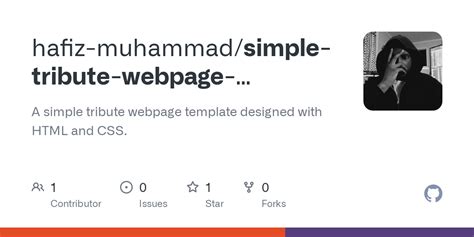 github hafiz muhammad simple tribute webpage template a simple
