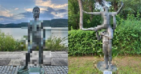 너무 민망하잖아…경주 관광단지 설치된 남녀 나체 조각상 ‘논란
