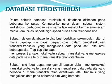 Ppt Database Terdistribusi Distributed Database Ddb Powerpoint Presentation Id 4192635