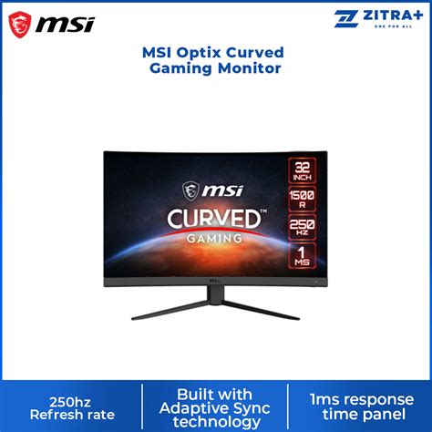 Msi Optix Curved Gaming Monitor G32c4x 31 5 Inch 250hz Refresh Rate