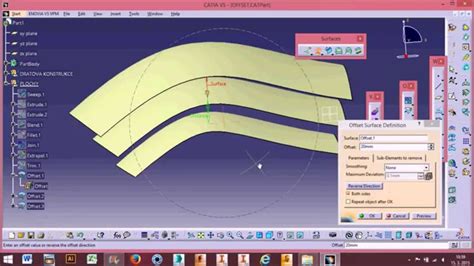 Offset Catia V5 Tutorial Youtube