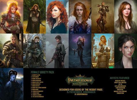 Pathfinder Kingmaker Female Portraits Album On Imgur