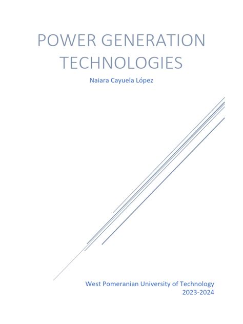 Power Generation Technologies Projects Pdf Steam Engine Technology