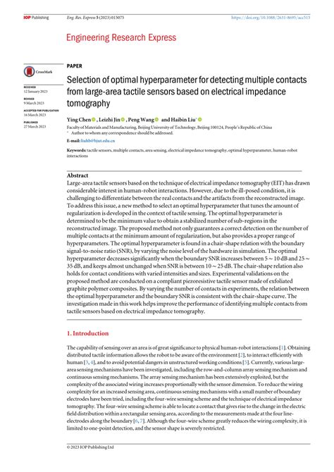 Selection Of Optimal Hyperparameter For Detecting Multiple Contacts