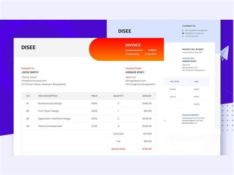 20 Best Simple Free Html Invoice Templates 2024