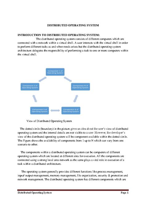M2distributedoperatingsystem 1 Distributed Operating System
