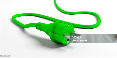 녹색 전원 플러그에 고립 된 흰색 배경 3 차원 일러스트 레이 션 0명에 대한 스톡 사진 및 기타 이미지 0명 3차원 형태 개념 Istock