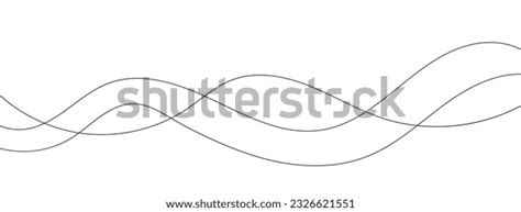 Abstract Wavy Black Curved Line On Stock Illustration Shutterstock