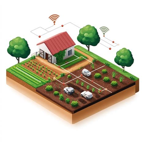 A Visual Of A Smart Agriculture System Using Sensors To Monitor Soil Health And Crop Conditions