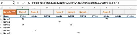Excel Consecutive Indexmatch Issue Stack Overflow