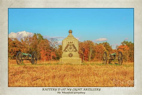 1st New York Battery D Gettysburg Poster Digital Art By Randy Steele