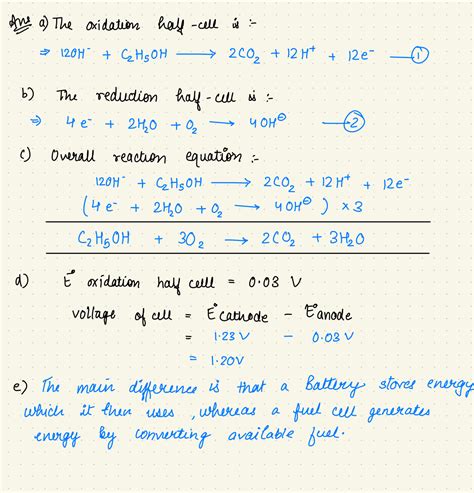 Solved Need Help Asap An Acidic Ethanol Air Fuel Cell Is Shown Below Co2 Course Hero