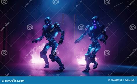Robots Dance At A Nightclub Ai Generated Stock Illustration Illustration Of Dancing