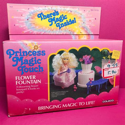 80s Princess Magic Touch Doll Flower Fountain Playset Sealed Nrfb