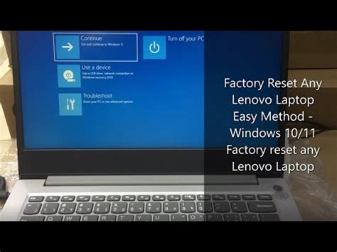 Factory Reset Any Lenovo Laptop Easy Method Windows 10 11 Factory Reset Any Lenovo Laptop